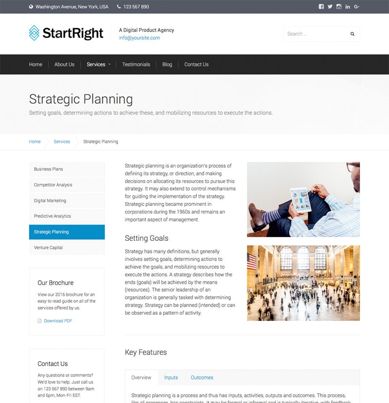StartRight Free WordPress Business Theme - Create and Code