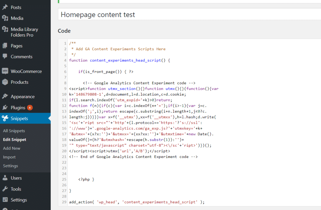 How to Run Google Analytics Content Experiments on WordPress - Create and Code